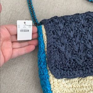 J. Crew | Bags | J Crew Color Block Raffia Bag | Poshmark